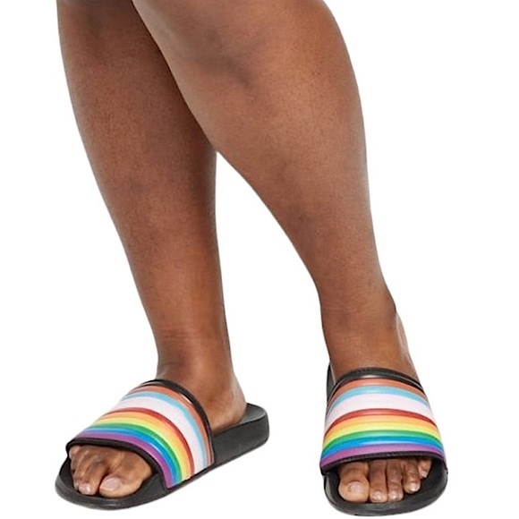 Target | Shoes | Nwt Pride Target Gender Inclusive Rainbow Adult Slide ...
